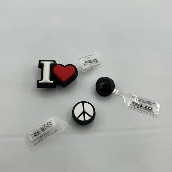 Jibbitz | Shoes | Authentic Jibbitz Crocs Shoe Charms Lot Of 3 I Love ...